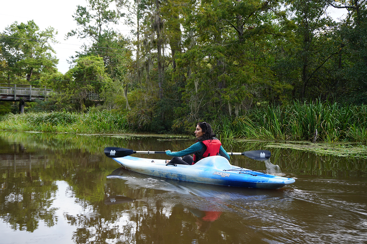 Bayou Beer Garden Kayaker | Fasci Garden